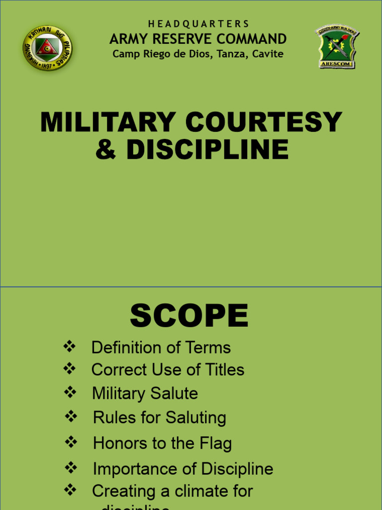 Military Courtesy Discipline 1 | PDF | Disciplines | Dog Training