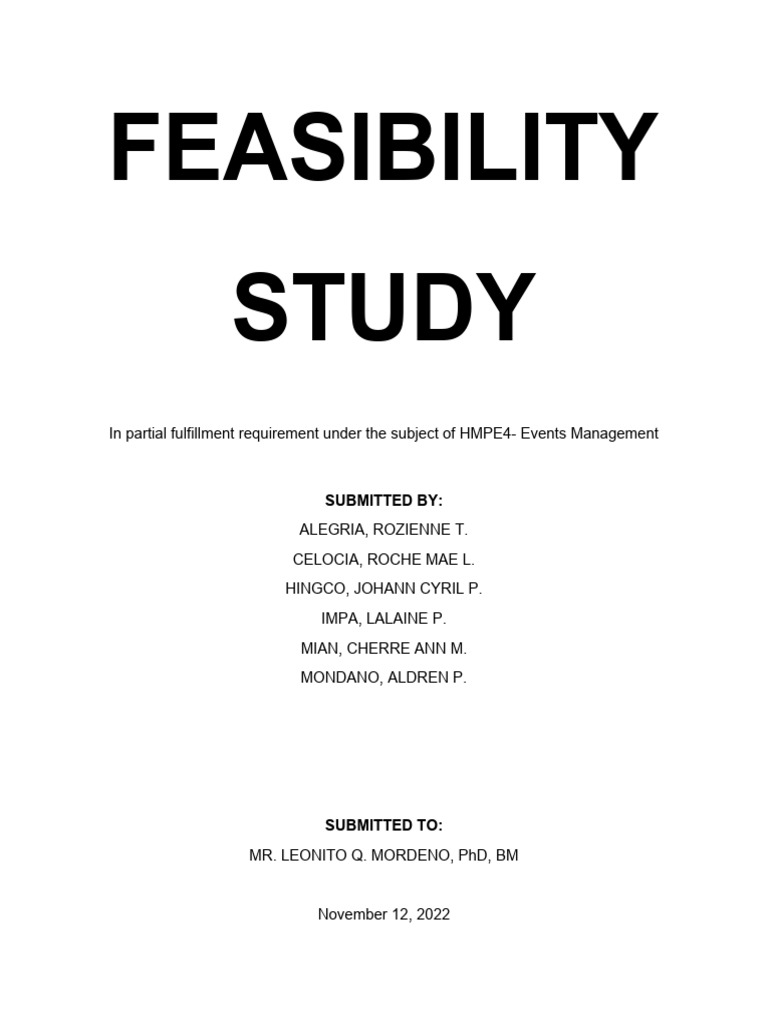Feasibility Study | PDF