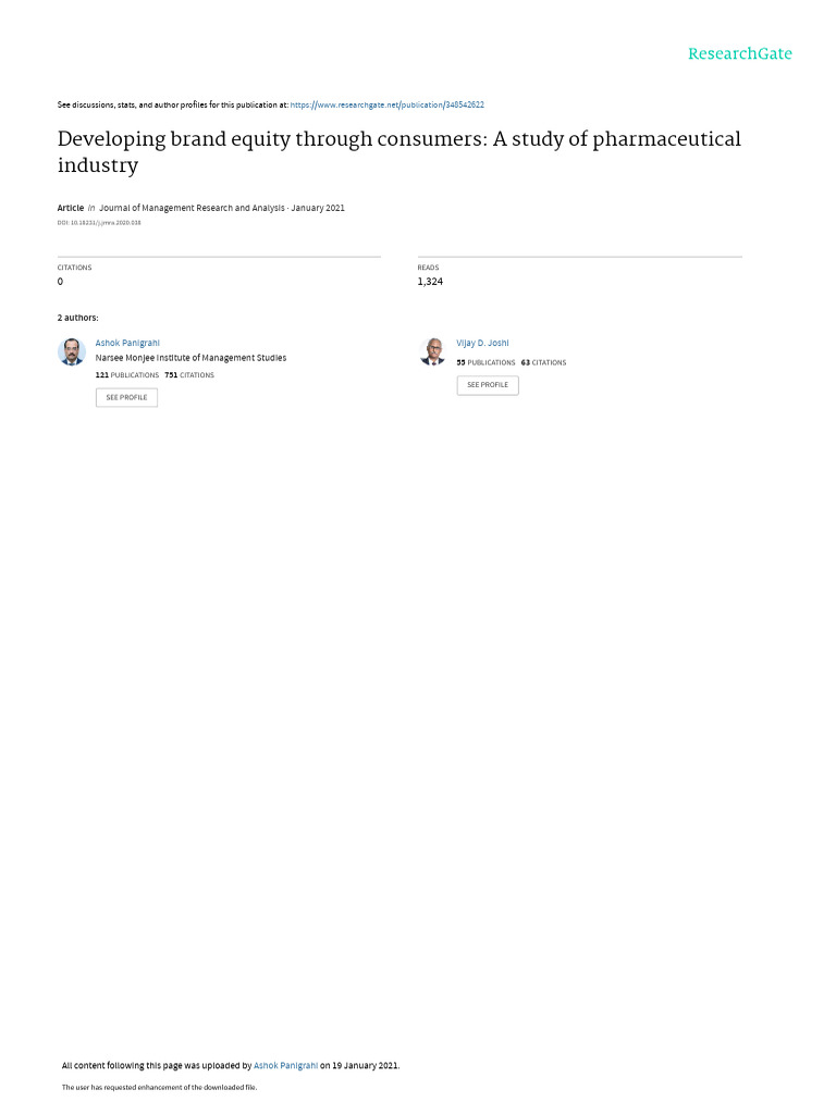 BrandEquity JMRA | PDF | Brand | Generic Drug BrandEquity JMRA | PDF | Brand | Generic Drug