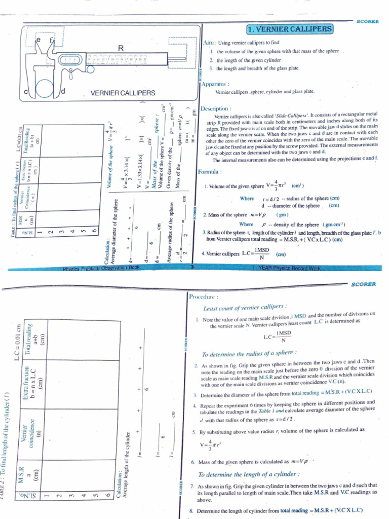 Physics Scorer | PDF