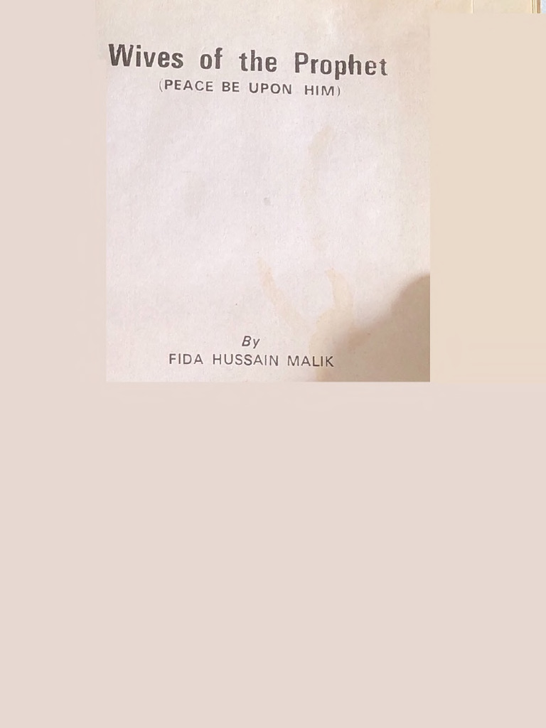 Wives of The Prophet | PDF | Marriage | Muhammad