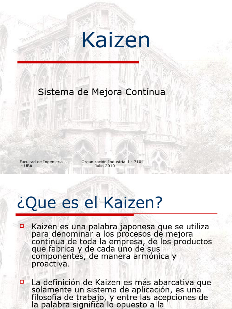 Que Es El Kaizen UBA | PDF | Business