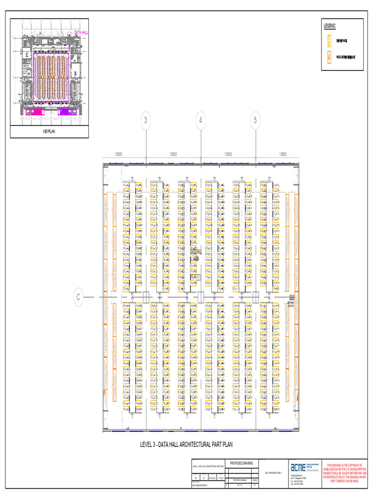 Cmi-Ar101-l3 Data Hall Archi Part Plan 230829r0 | PDF