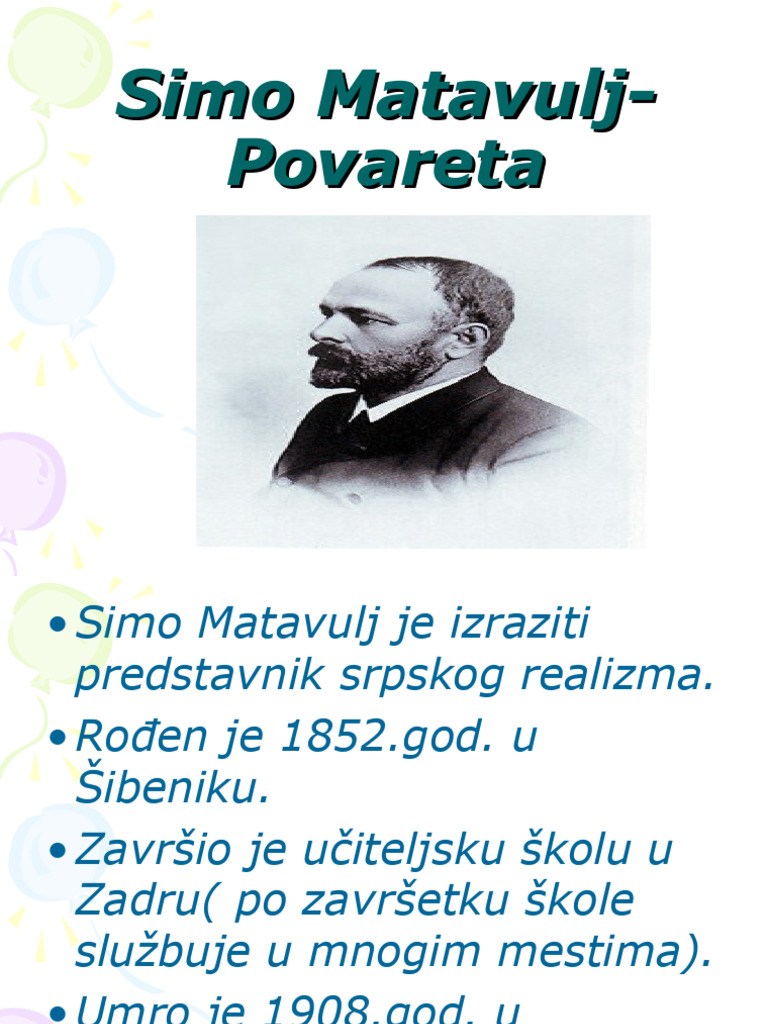 Simo Matavulj Povareta | PDF