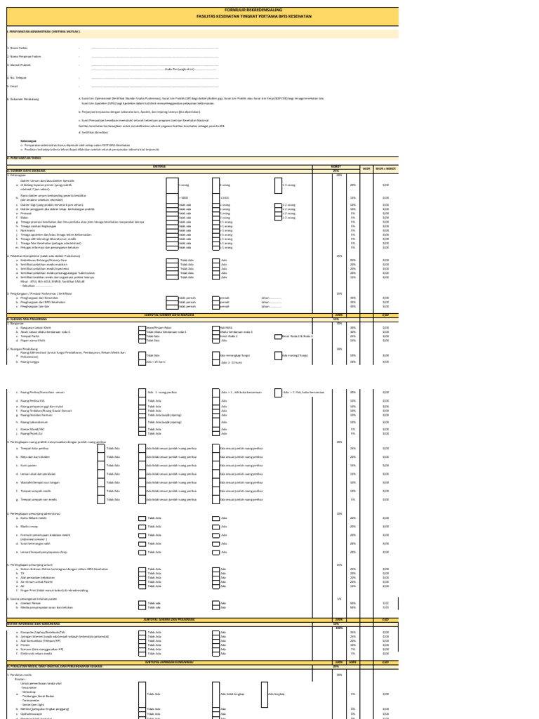 Penilaian Rekredensialing FKTP Tahun 2023 | PDF