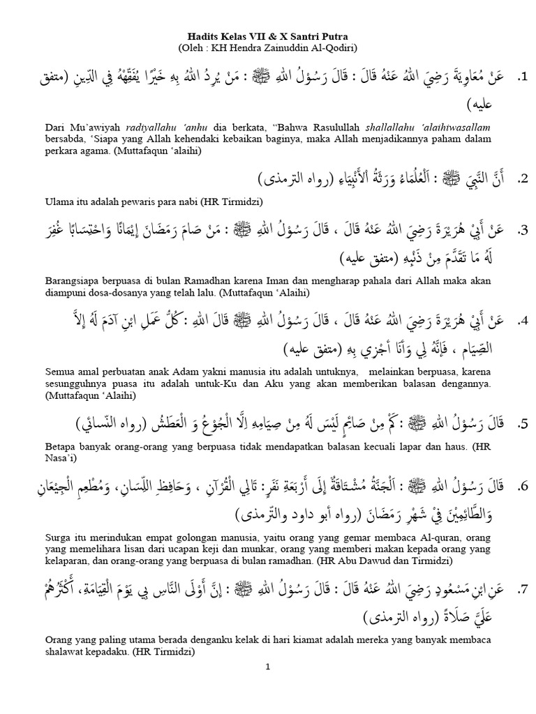 Kitab Hadits (Edit) | PDF