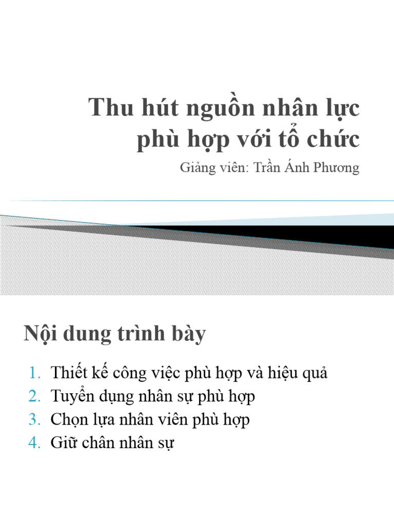 Chuong 2. Thu Hút Ngu N Nhân Phù H P V I T CH C | PDF