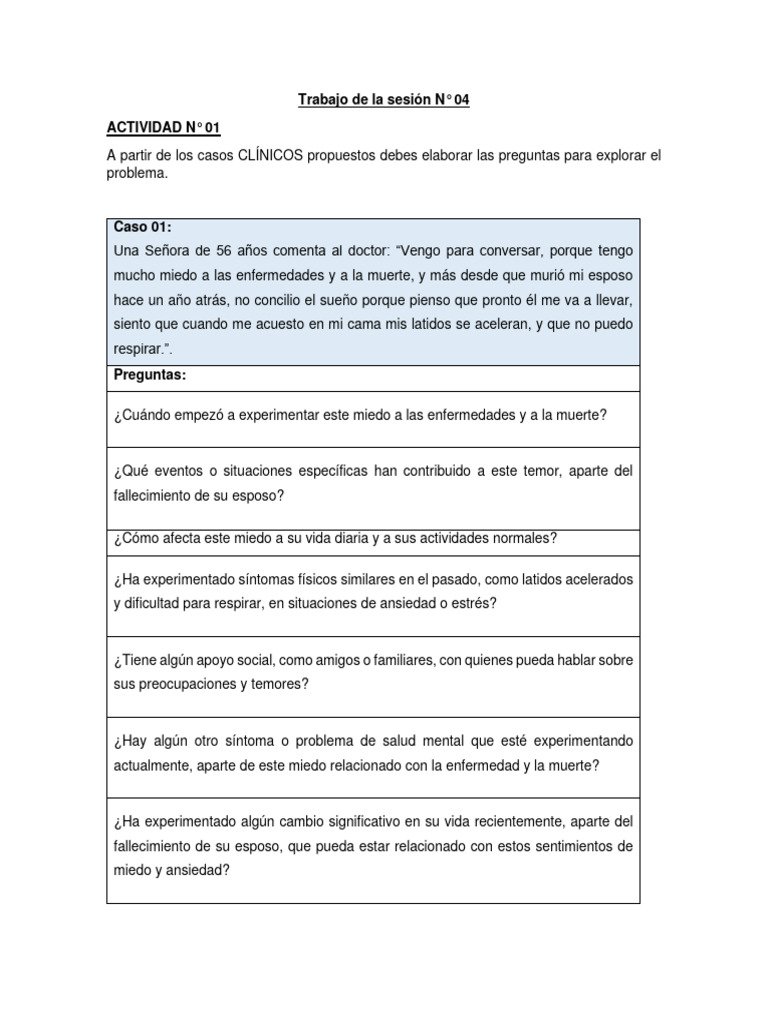 Trabajo Practico Sesion 4 | PDF | Ansiedad | Las emociones