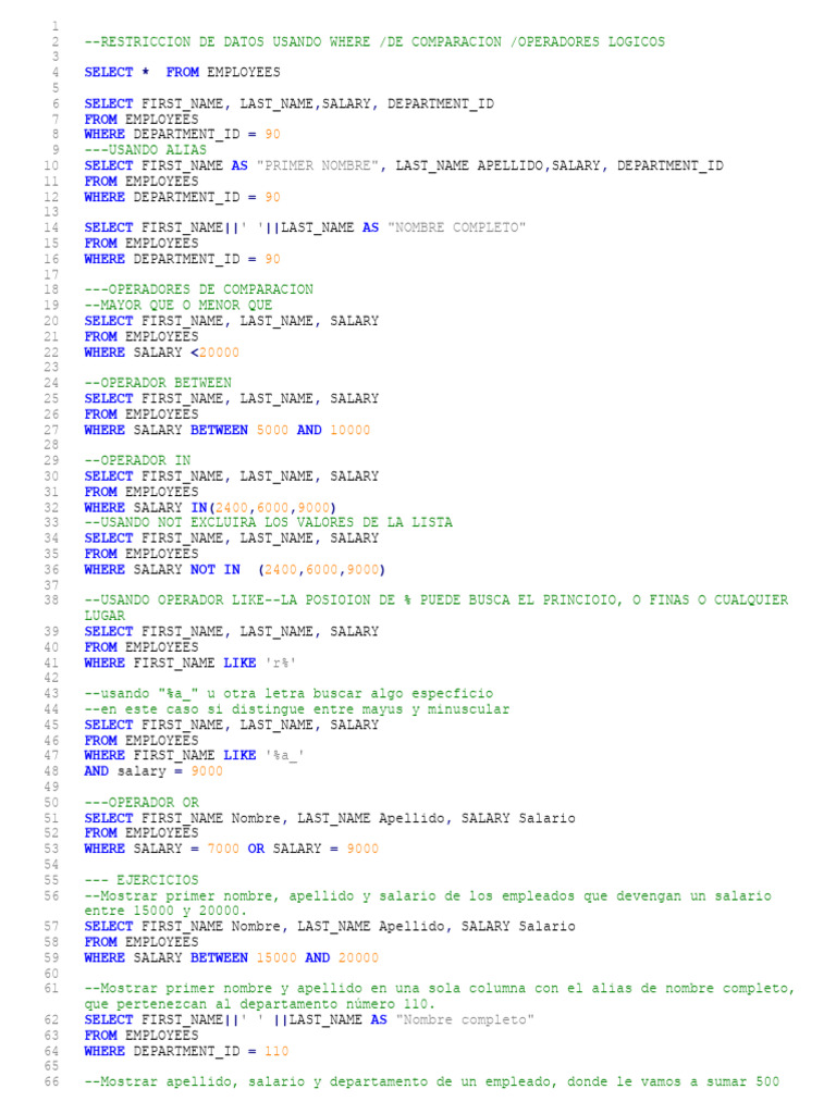 Clase 13-07-2023 - Operadores de Comparacion y Orden | PDF