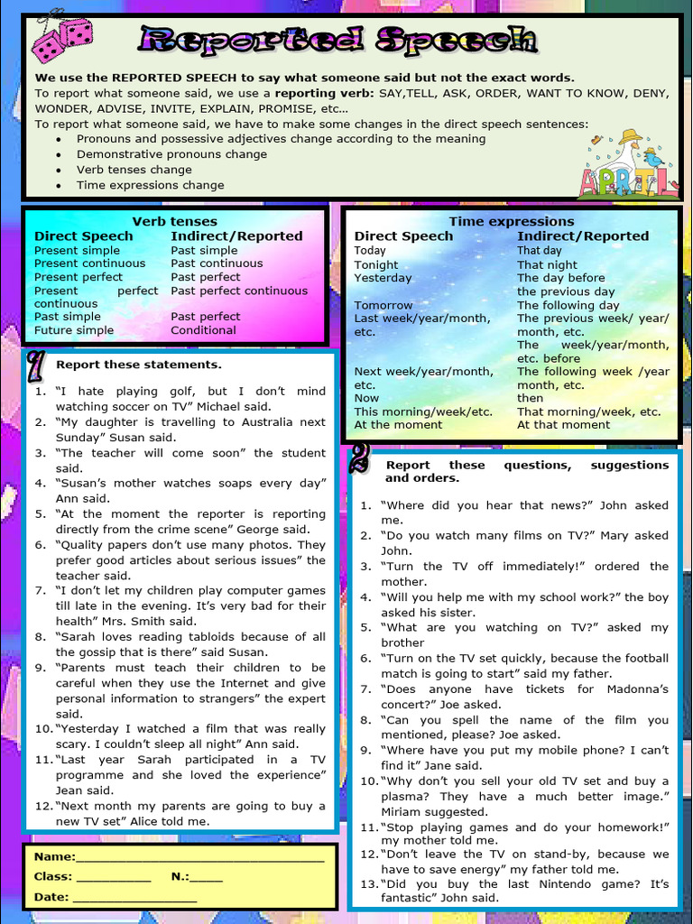 WSHR Reported-Speech - 49154 | PDF | Languages | Foreign Language Studies