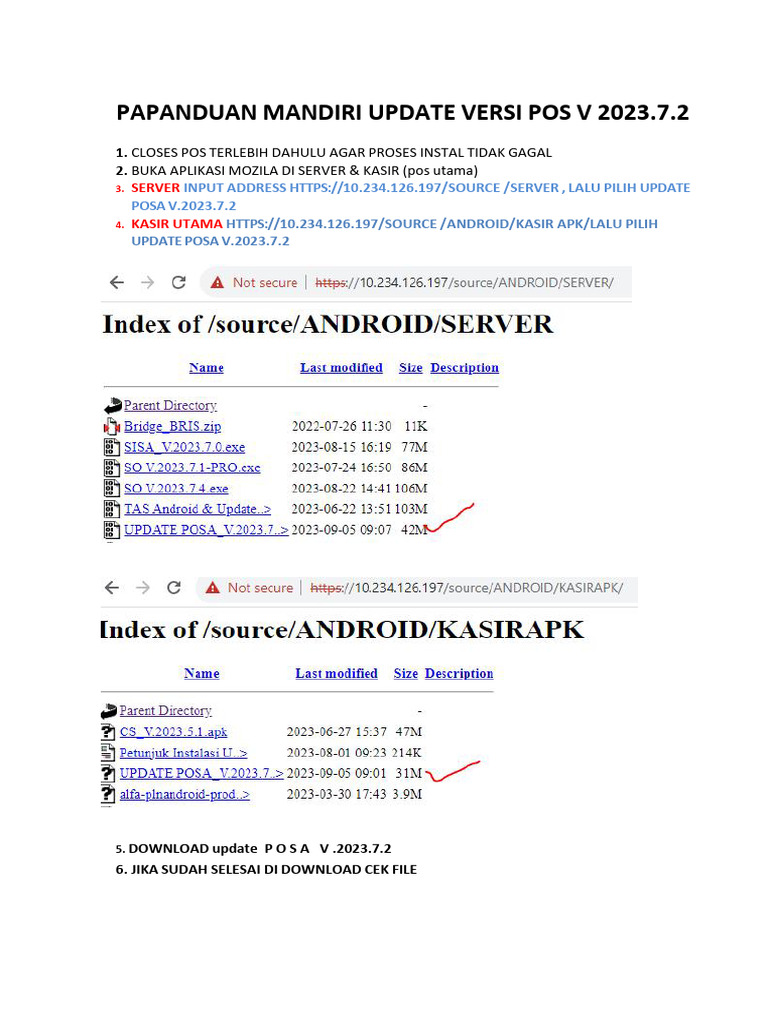 Panduan Update Versi Pos Server & Pos Utama 2023.7.2 | PDF | Teknologi & Rekayasa