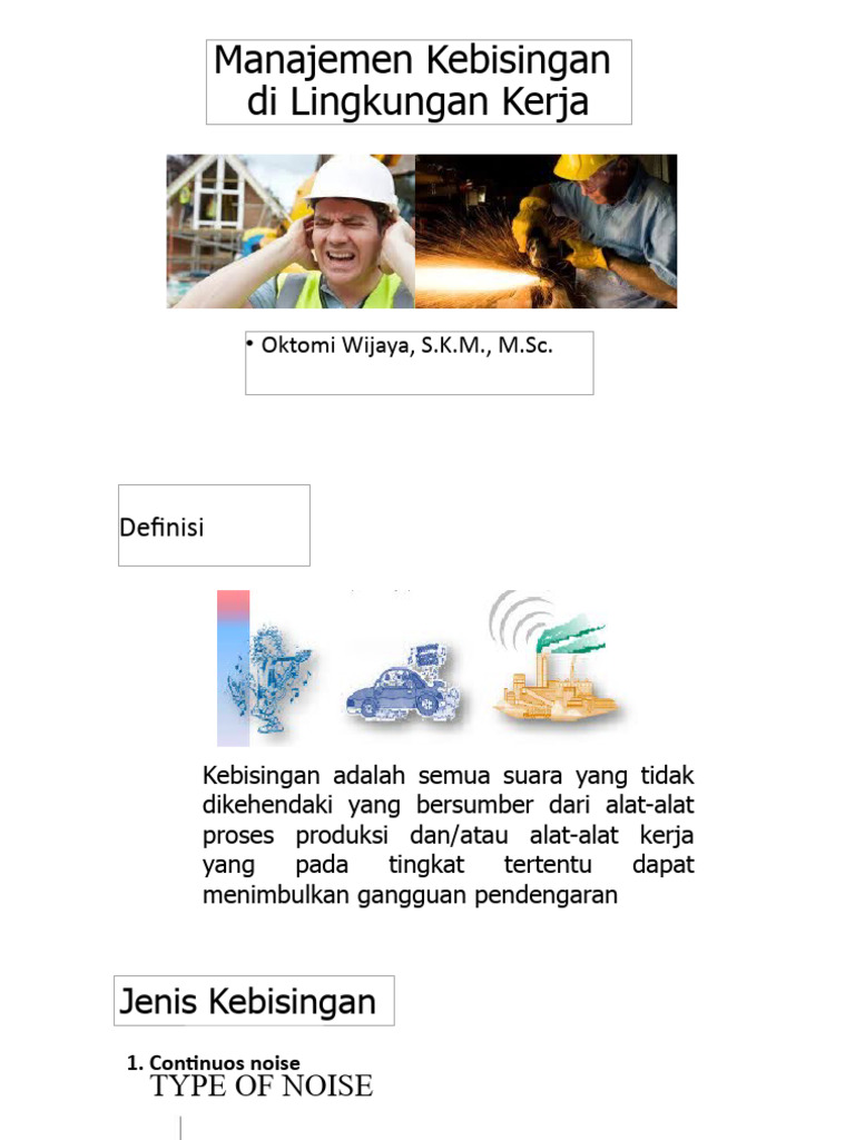 Manajemen Kebisingan di Tempat Kerja | PDF