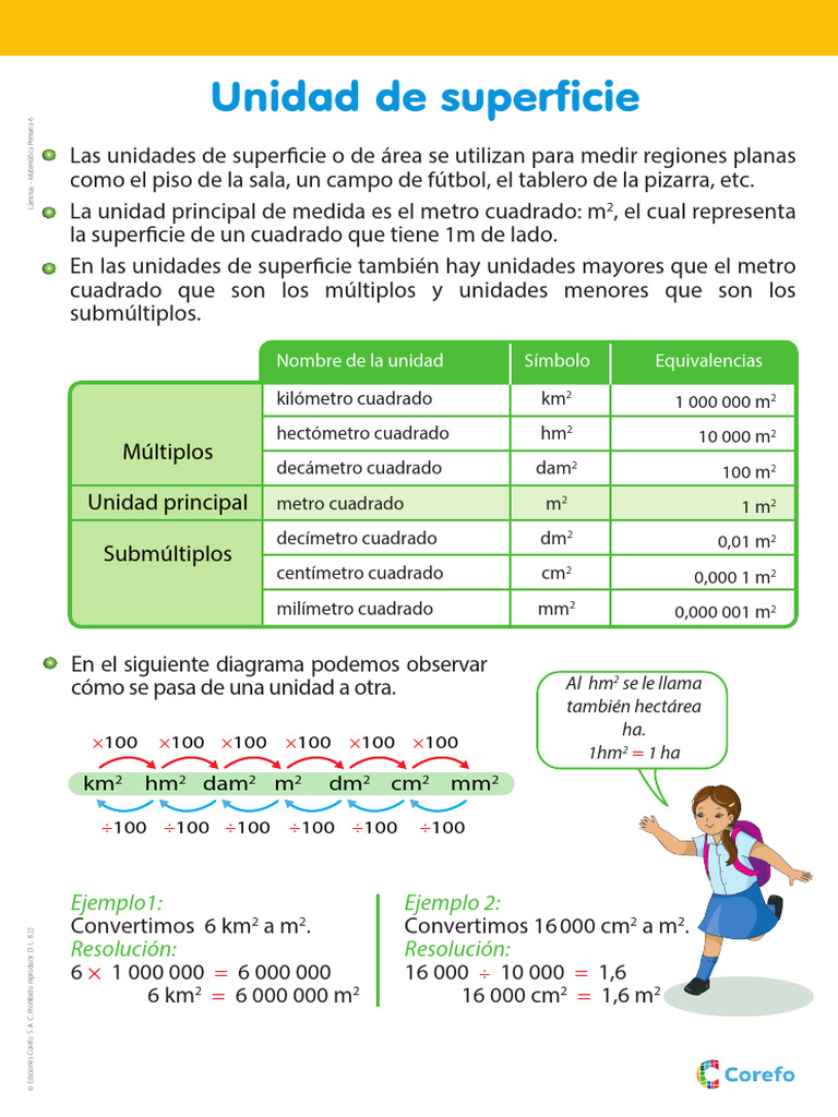 Lámina - Unidad de Superficie | PDF | Metro | Cantidades fisicas