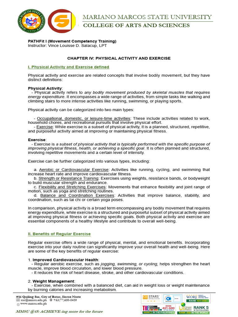 PATHFit I Chapter 4 | PDF | Physical Fitness | Weight Training