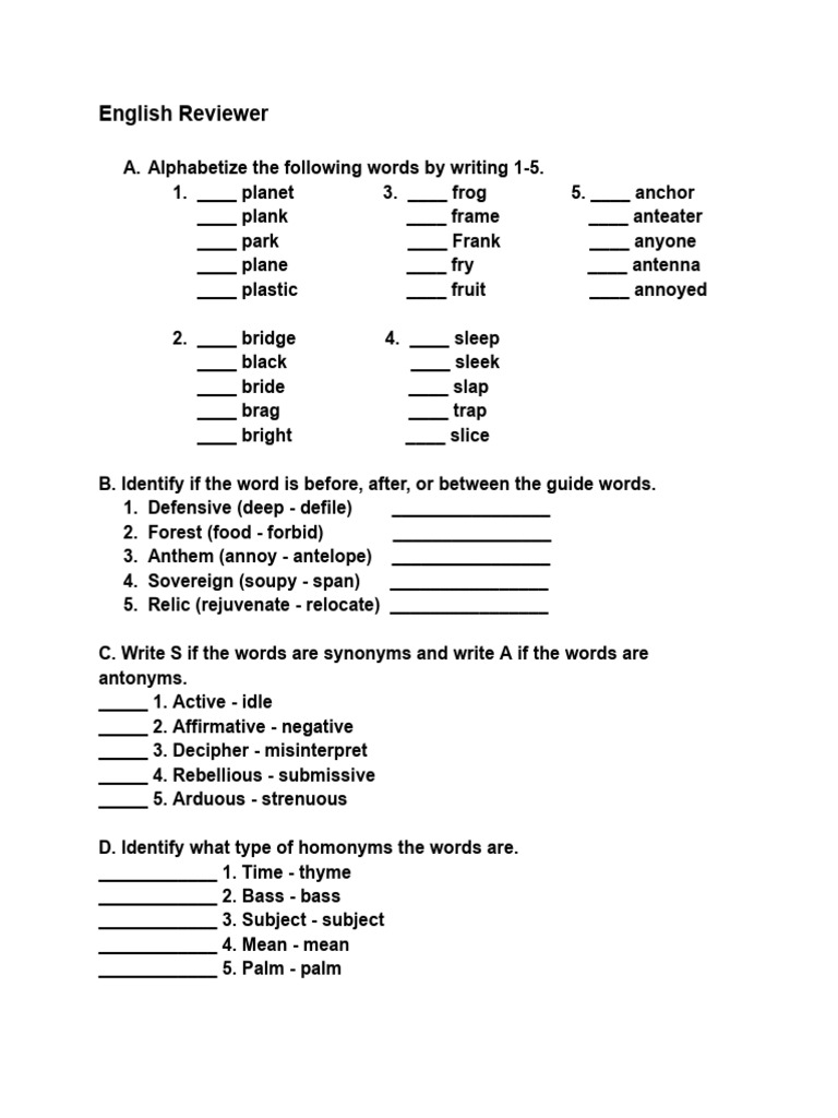 English Reviewer | Download Free PDF | Linguistics | Linguistic Morphology
