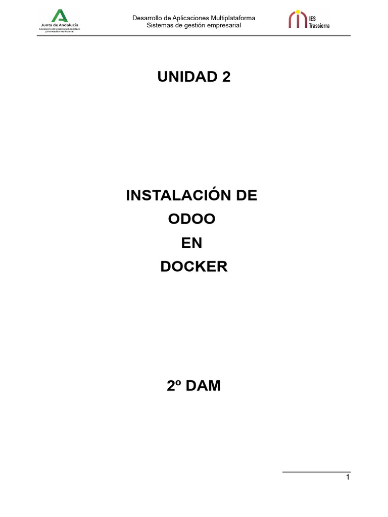 UD2 Anexo III Instalación Odoo16 Docker | PDF | Postgre Sql | Command Line Interface