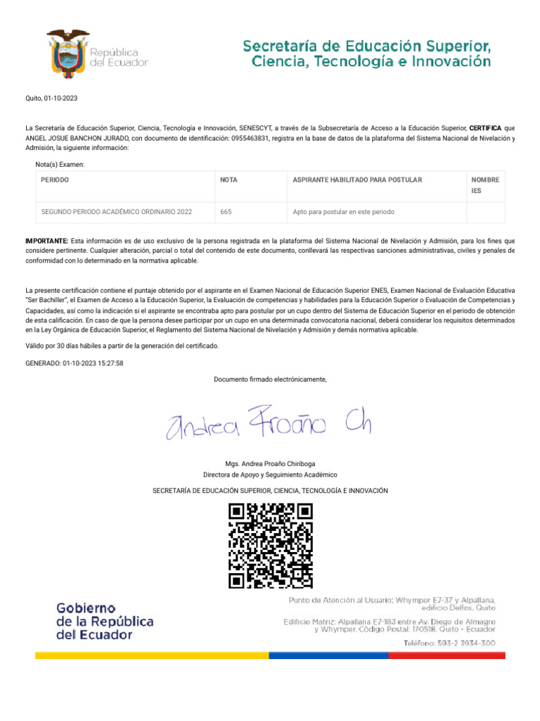 SENECYT | PDF | Educación más alta