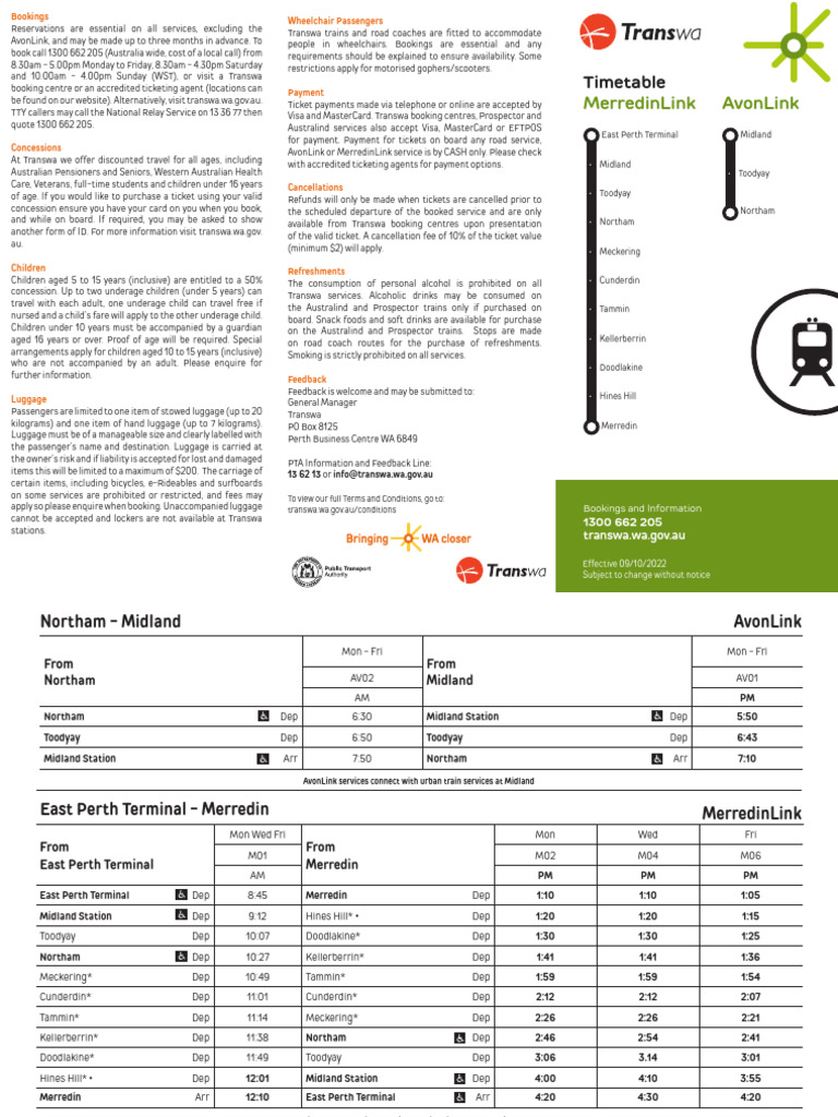 AvonLink Timetable | PDF | Visa Inc.