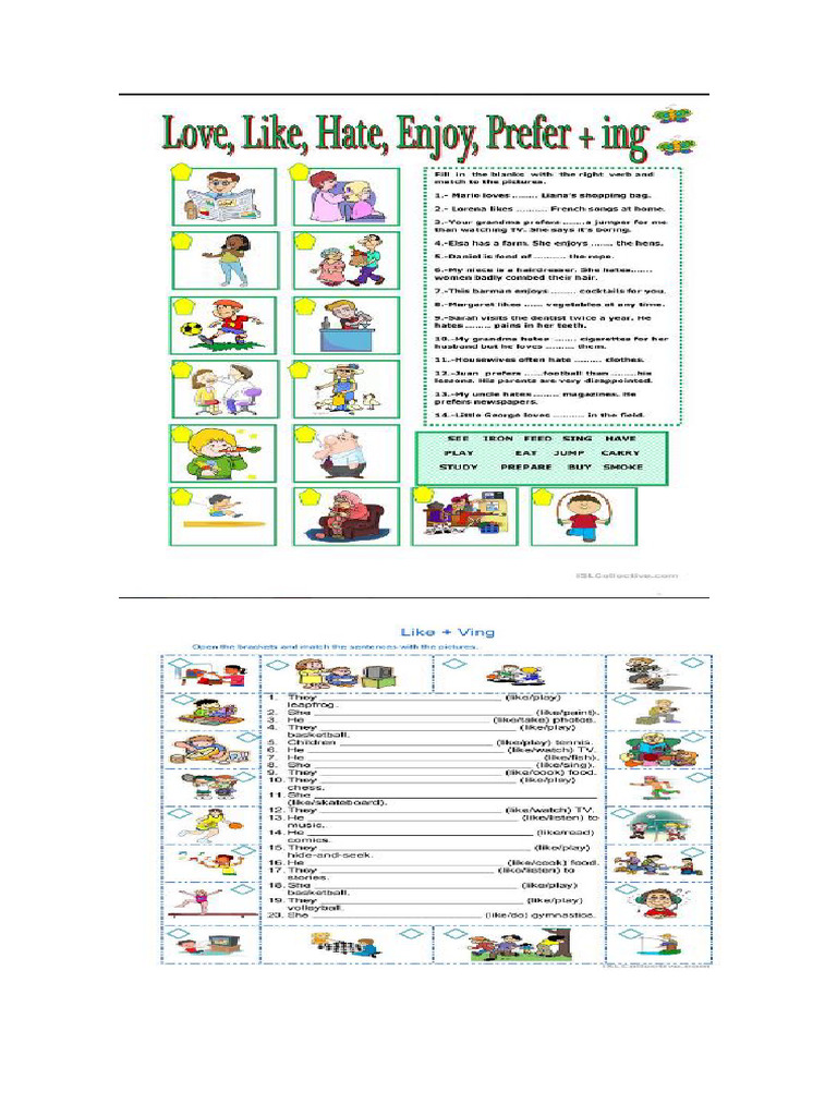 LIKE+ING - PRESENT SIMPLE | PDF