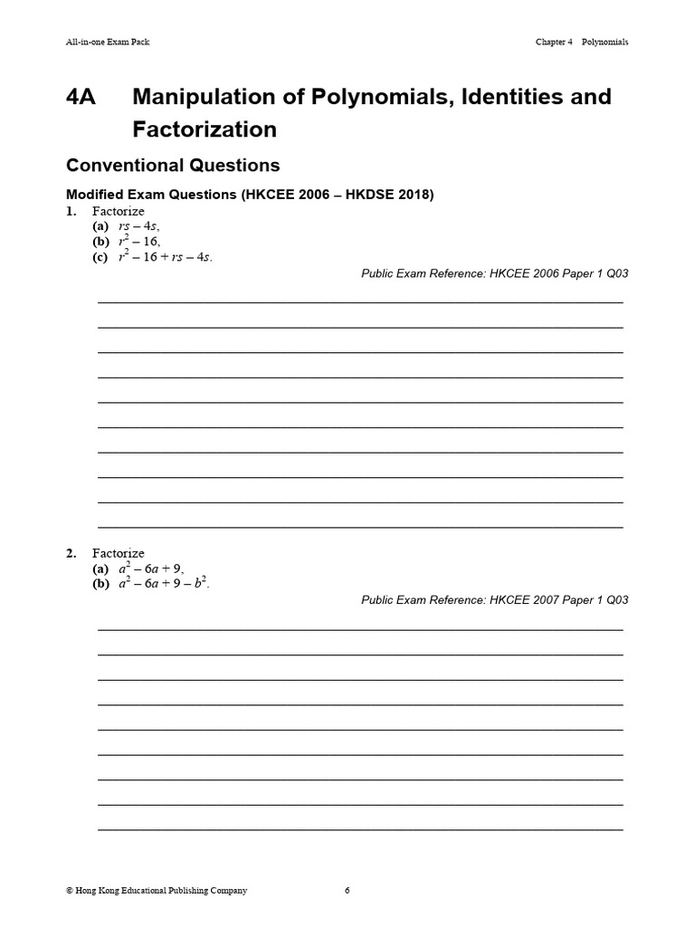 04 Polynomials | PDF | Abstract Algebra | Educational Stages