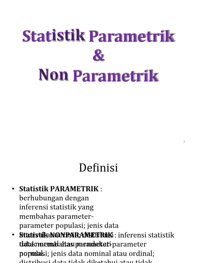 Bahan PPT Nonparametrik | PDF