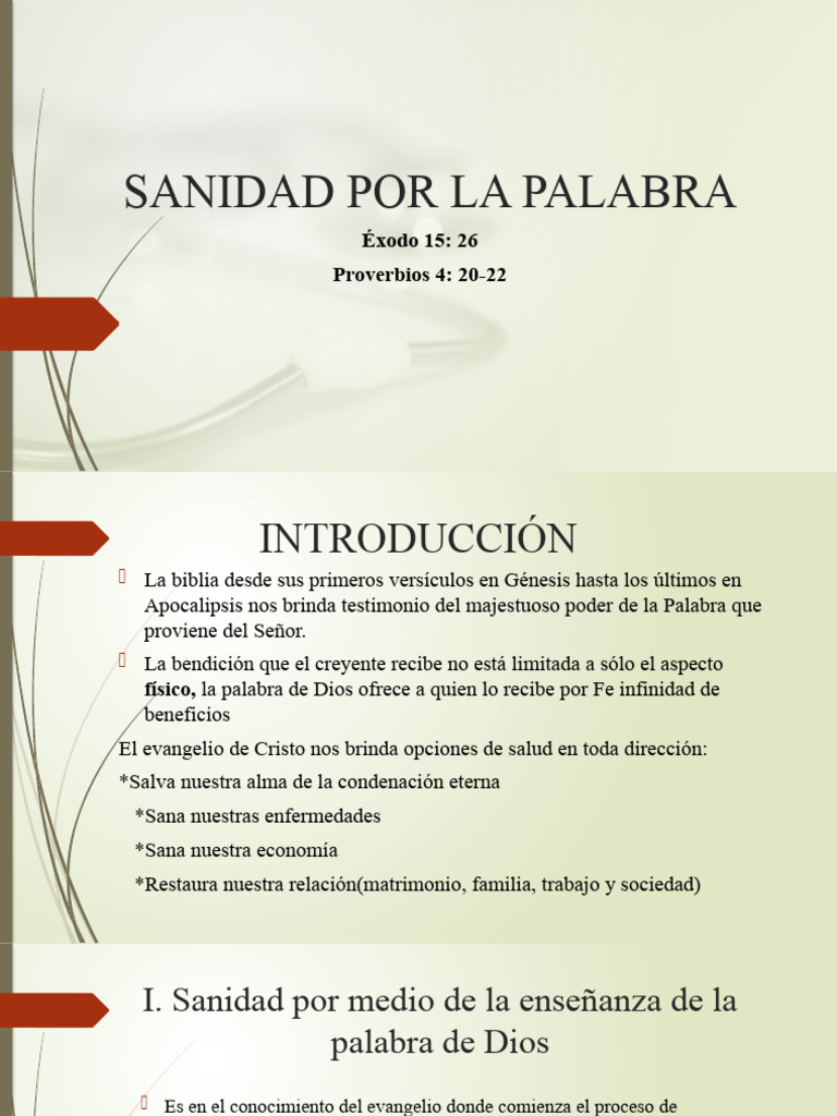 Sanidad Integral a Través de la Palabra | PDF | Biblia | Salmos