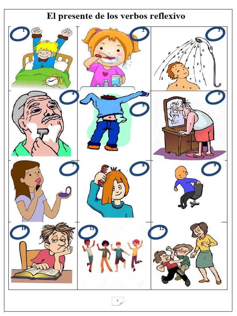 El Presente de Los Verbos Reflexivos Actividades y Juegos - 104873 | PDF
