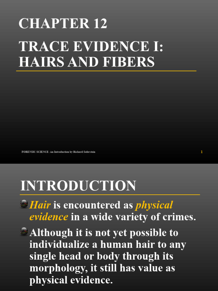 Hair and Fiber Evidence in Forensics | PDF | Hair | Synthetic Fiber