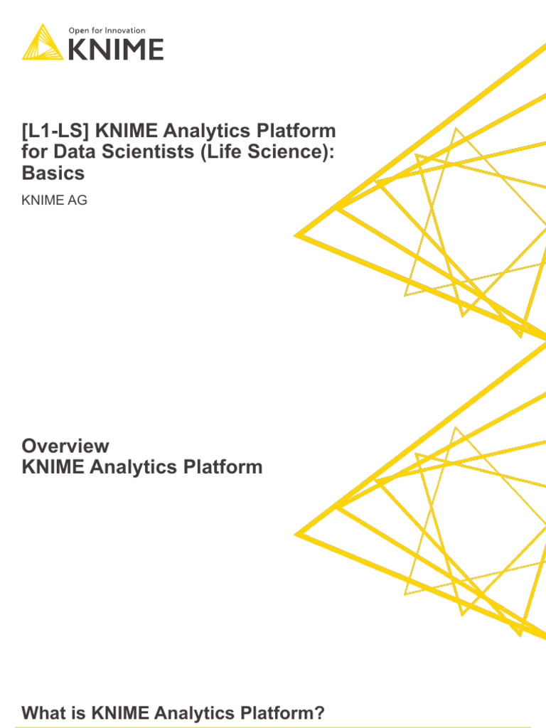 KNIME Basics for Life Scientists | PDF | Computer File | Microsoft Excel