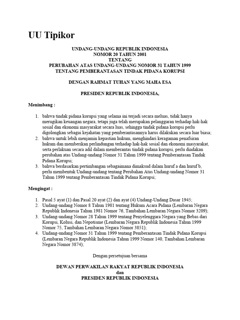 UU Tipikor | PDF