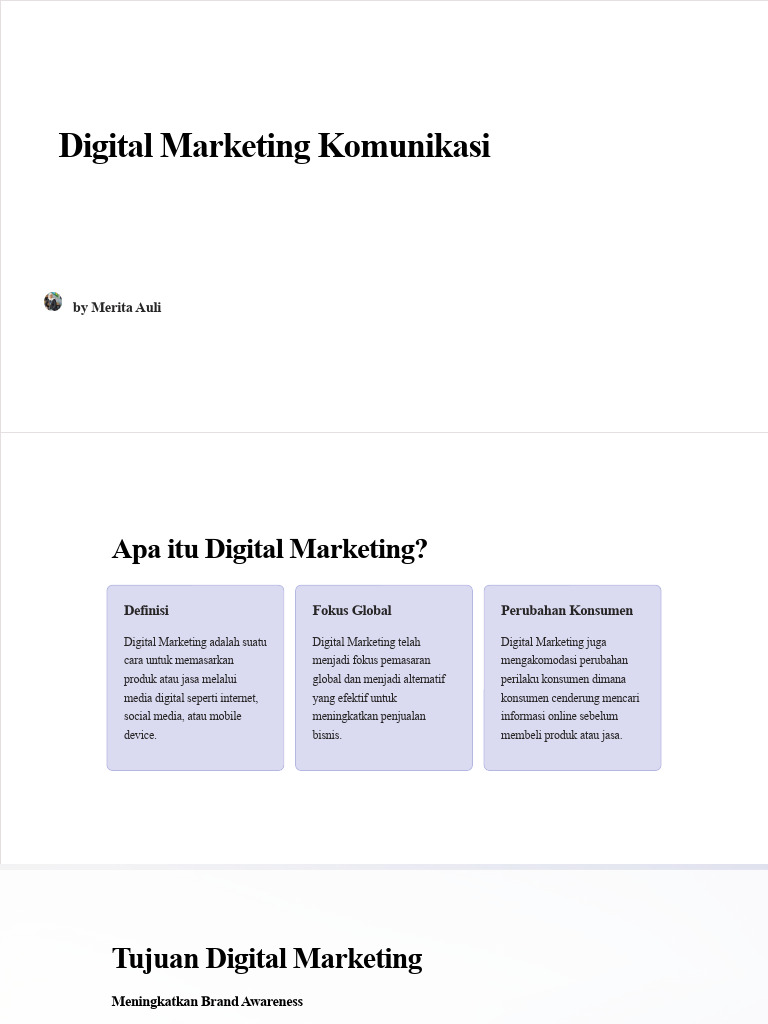 Pengantar Digital Marketing Komunikasi | PDF | Karier & Perkembangan | Bisnis