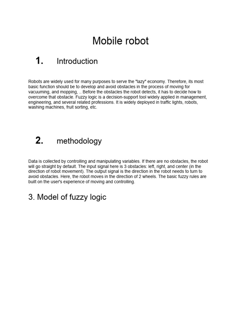 Mobilerobot | PDF | Fuzzy Logic | Robot Mobilerobot | PDF | Fuzzy Logic | Robot
