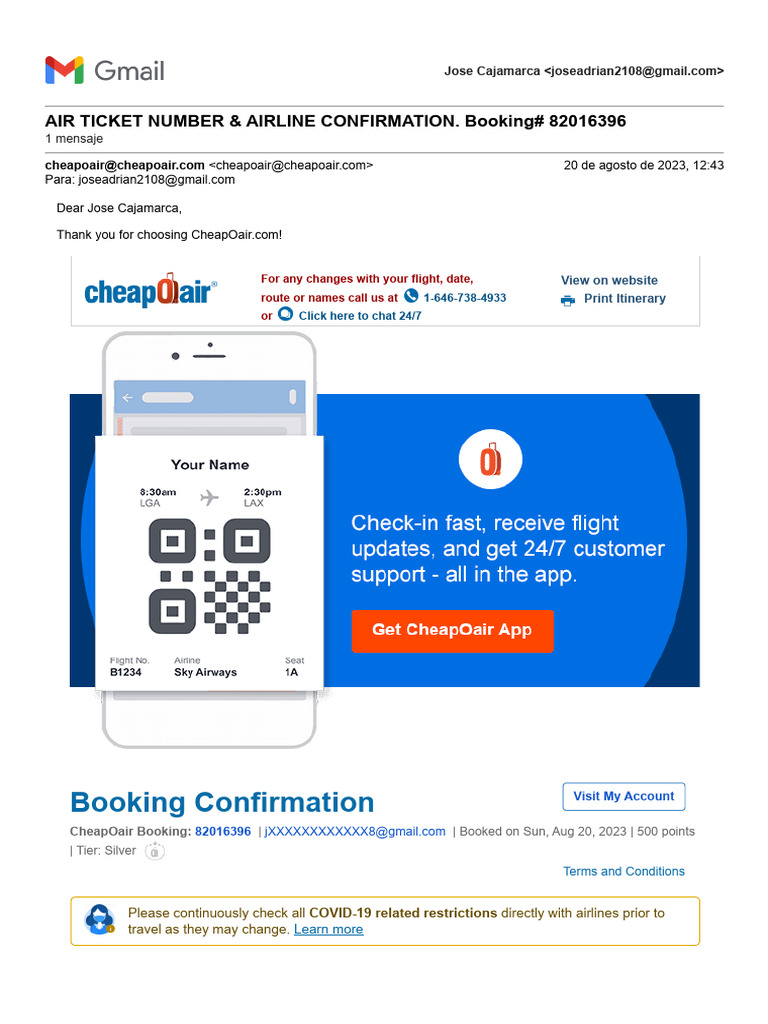 Gmail - AIR TICKET NUMBER & AIRLINE CONFIRMATION. Booking# 820163926 | PDF