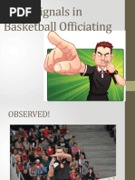 FIBA Basketball Referee Hand Signals Guide | PDF | Hand | Referee