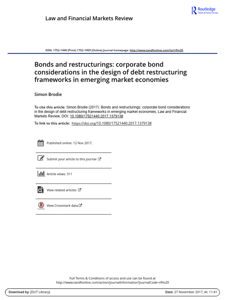 Bonds and Restructuring | PDF | Bonds (Finance) | Securities (Finance)