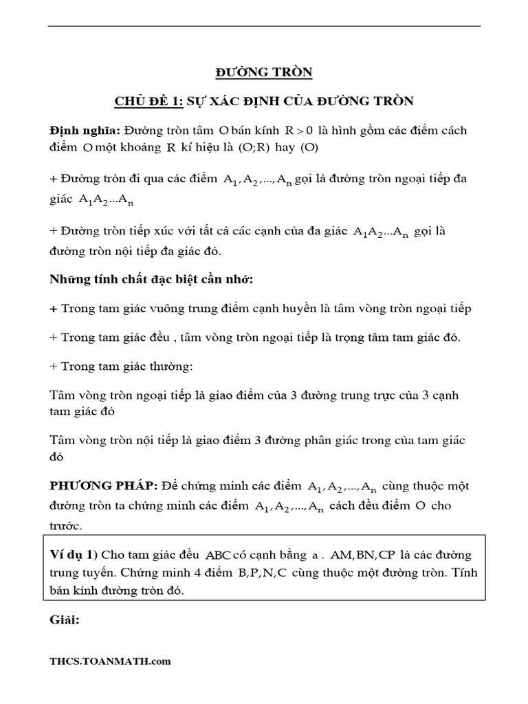 Chuyên Đề Đường Tròn | PDF