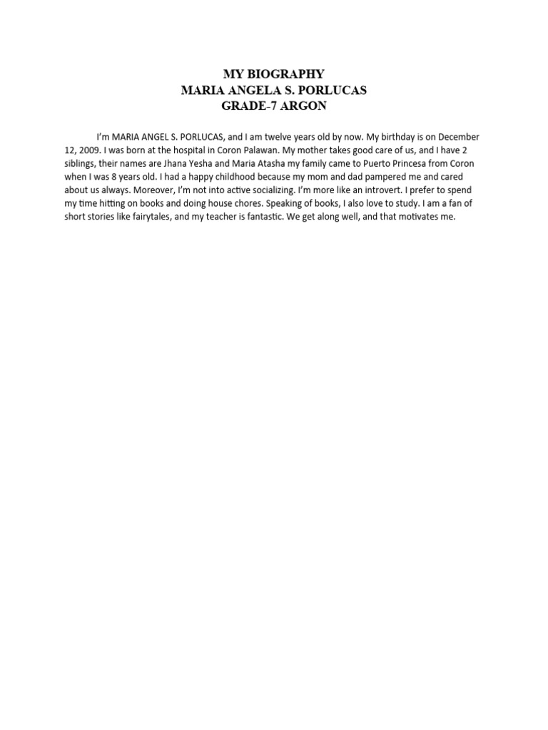 My Biography | PDF