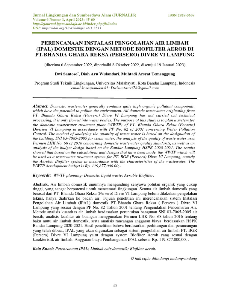 Perencanaan IPAL-9 | PDF Perencanaan IPAL-9 | PDF