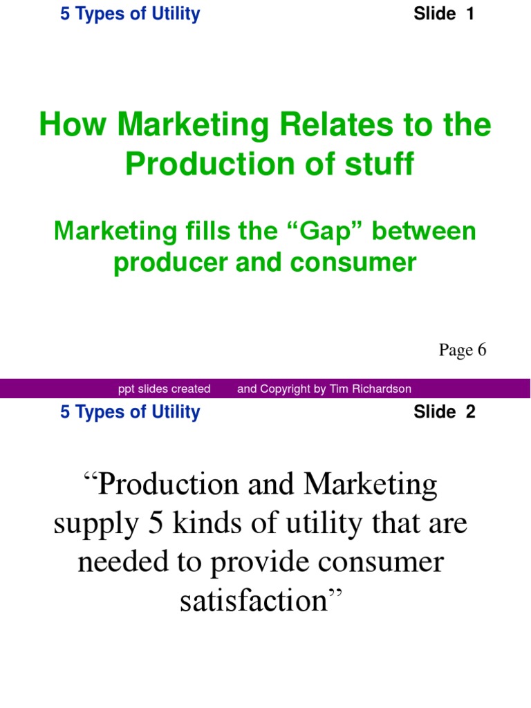Types of Utility | PDF | Economies | Marketing