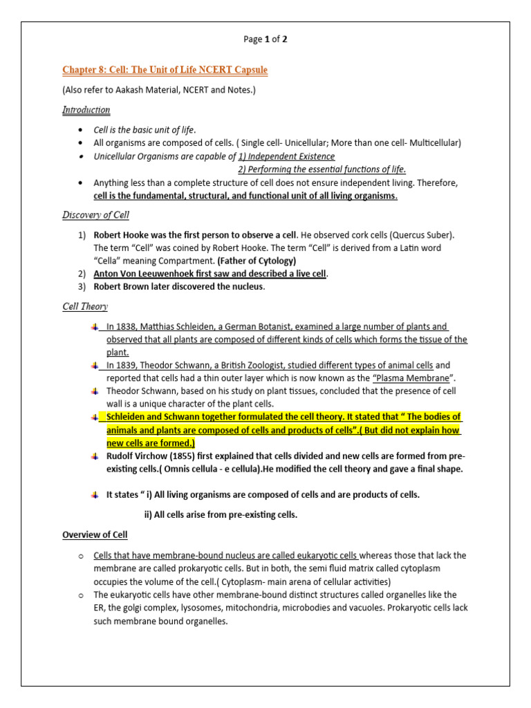 Chapter 8 Ncert Caps | PDF