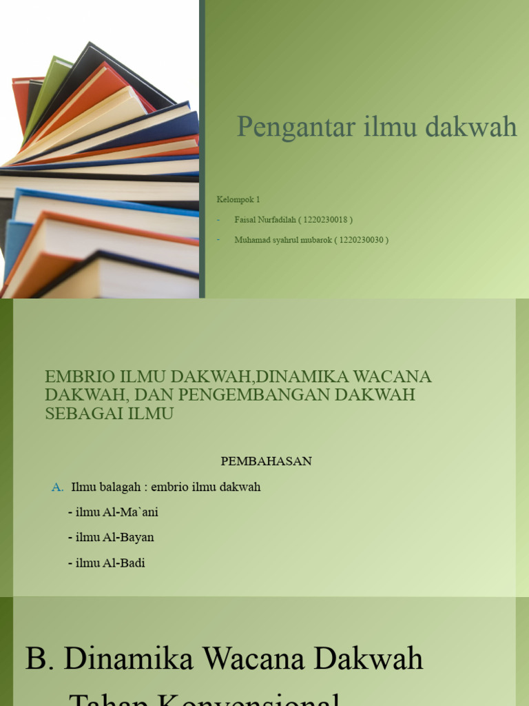 PPT Pengantar Ilmu Dakwah Kelompok 1 | PDF