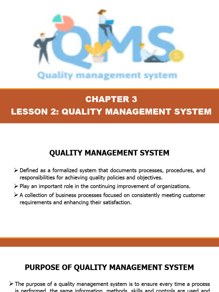 Chapter 3 - Lesson 2 (QMS) | PDF