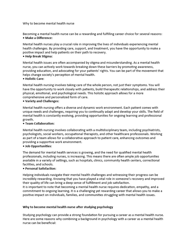 Nurse Interview Q & A | PDF | Mental Health | Nursing