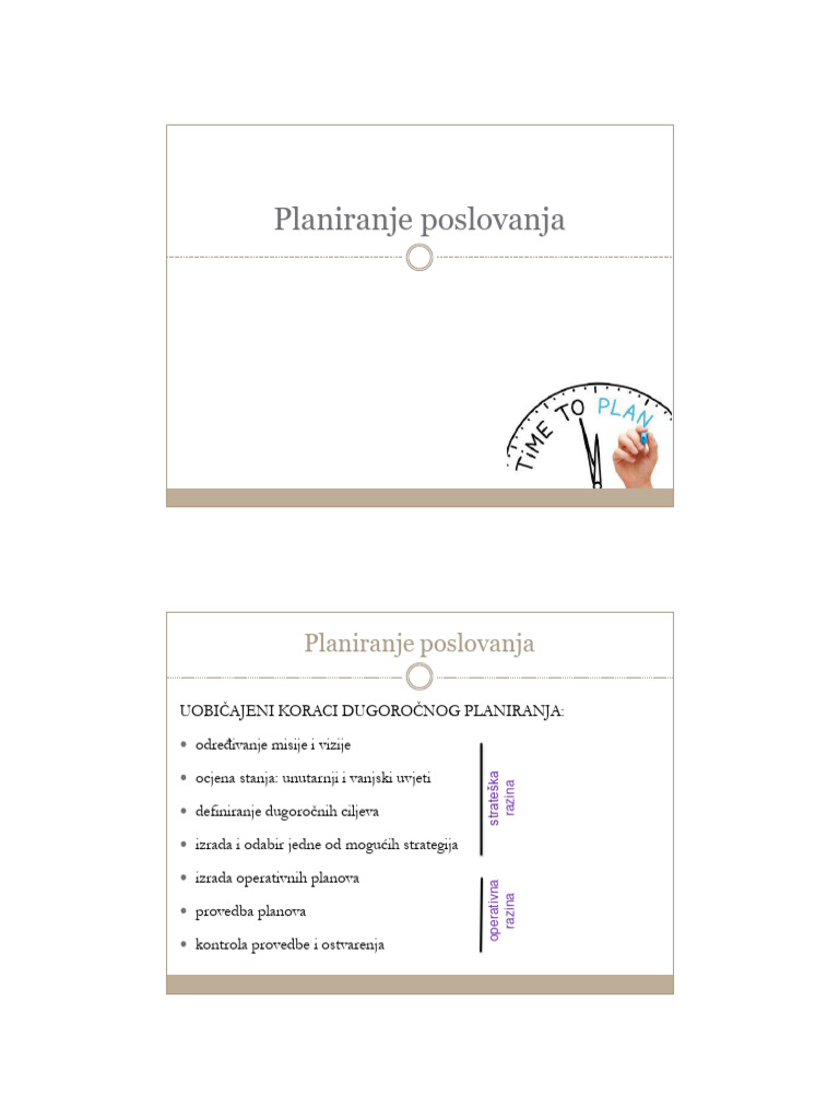 07 - Poslovno Planiranje | PDF