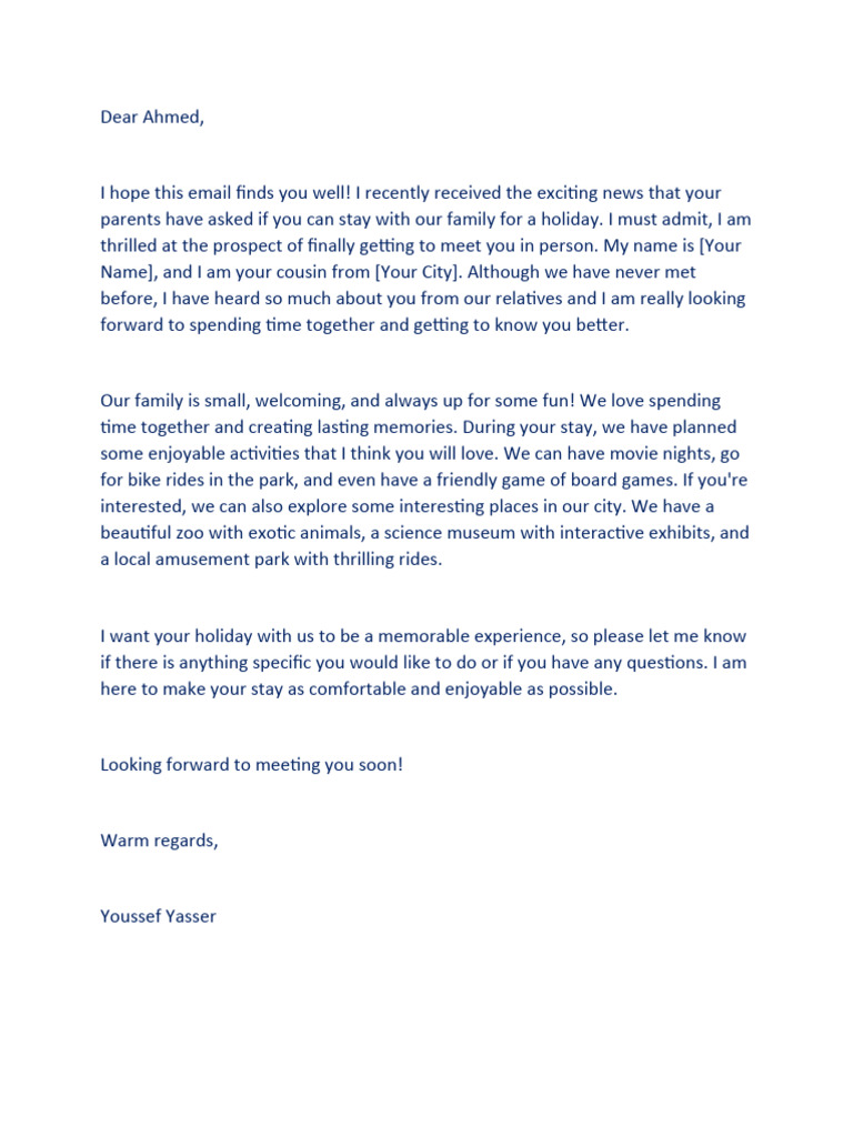 Dear Ahmed | PDF