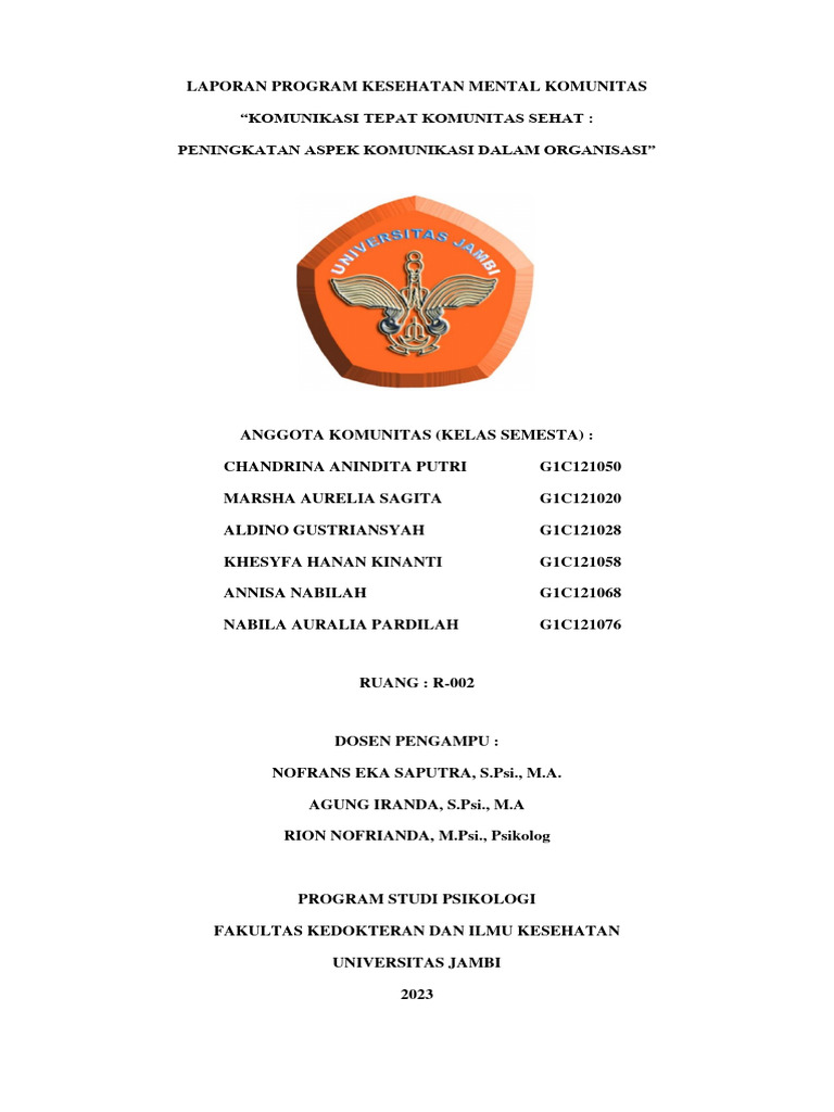 (Fix BGT) Laporan Akhir Kesmen | PDF