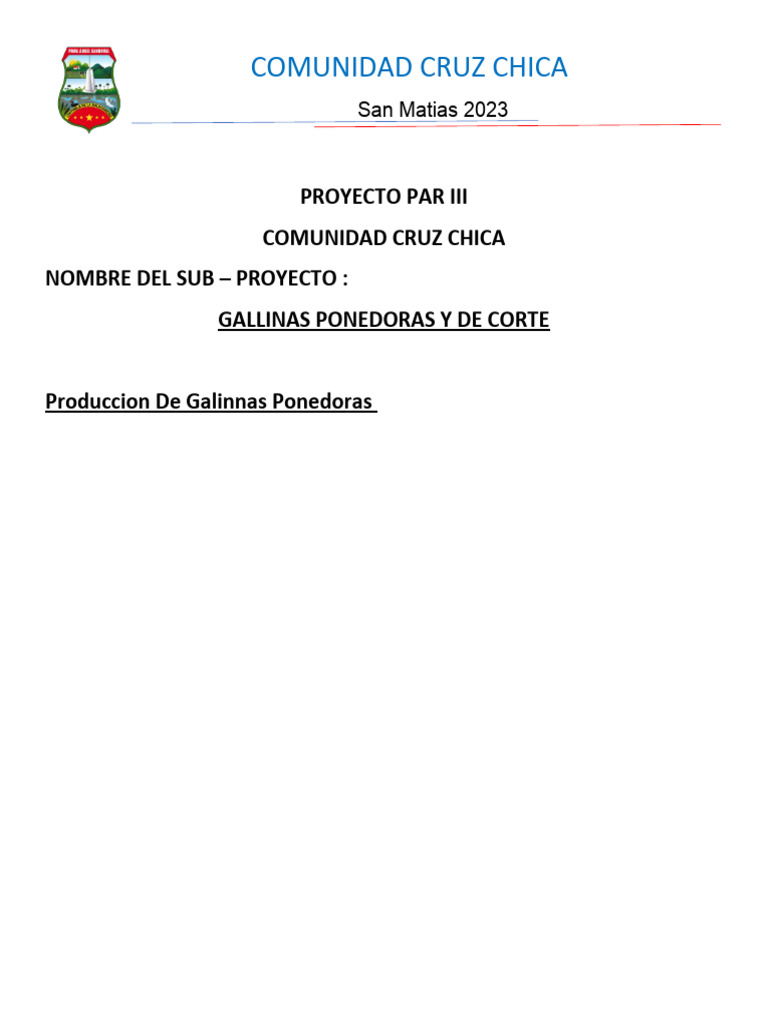 Comunidad Cruz Chica | PDF