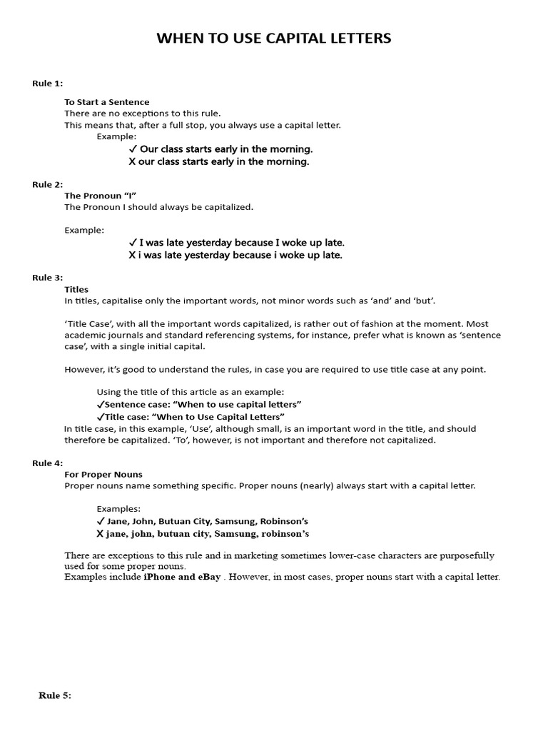 When To Capitalize | PDF