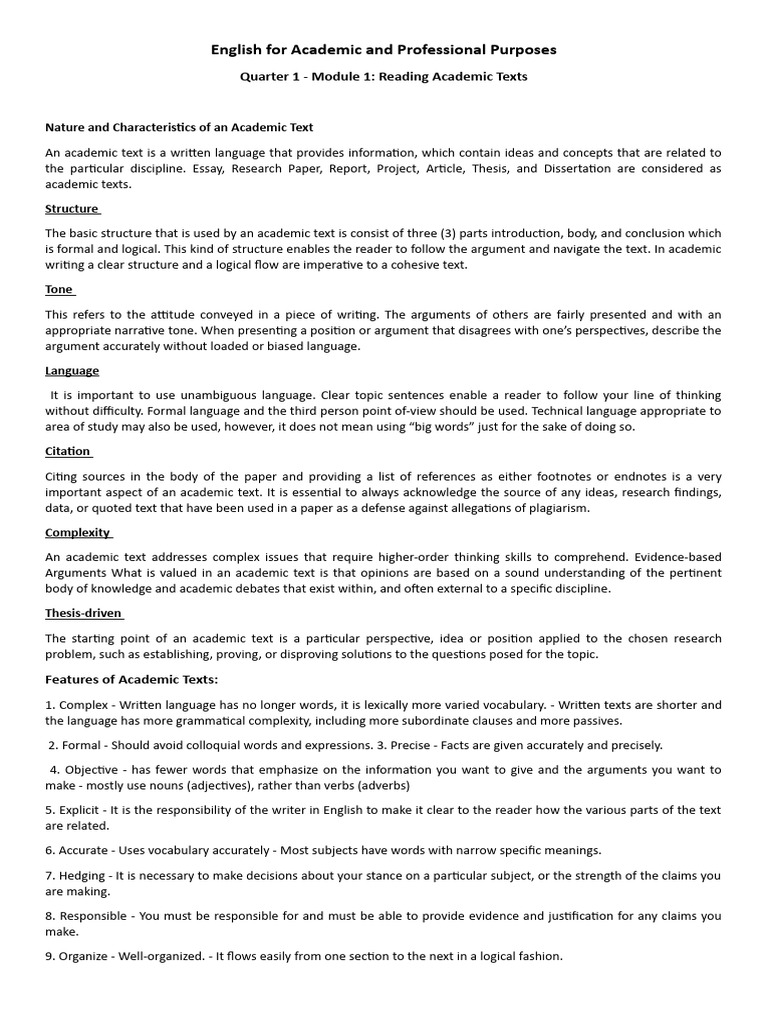 Eapp Q1 M1 | PDF | Subject (Grammar) | Word