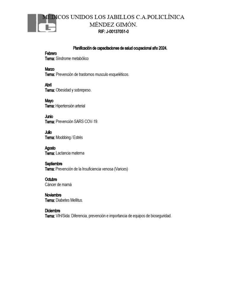 Efemerides de Salud 2024 | PDF